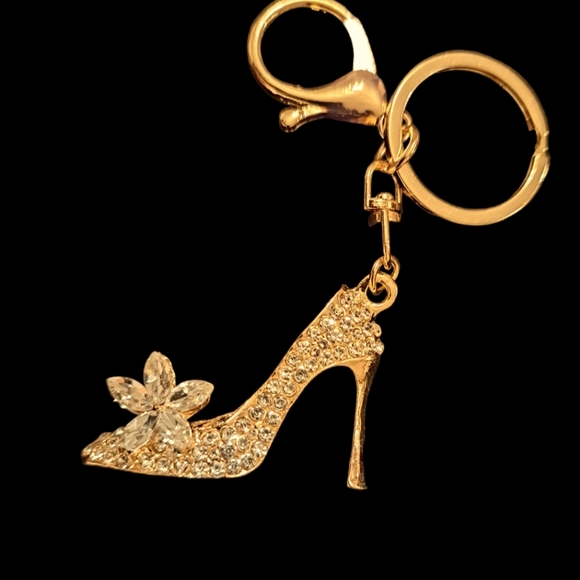 Bags | Stiletto Shoe Key Chainbag Charm With Crystal Stones | Poshmark